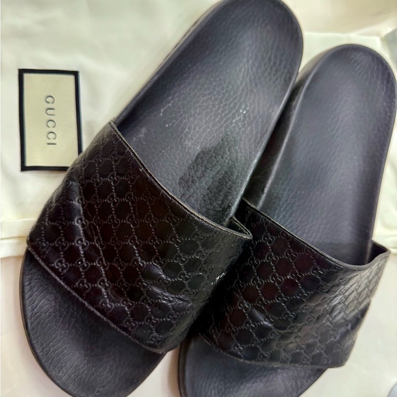 Gucci | Shoes | Gucci Black Luxury Slide Sandals | Poshmark
